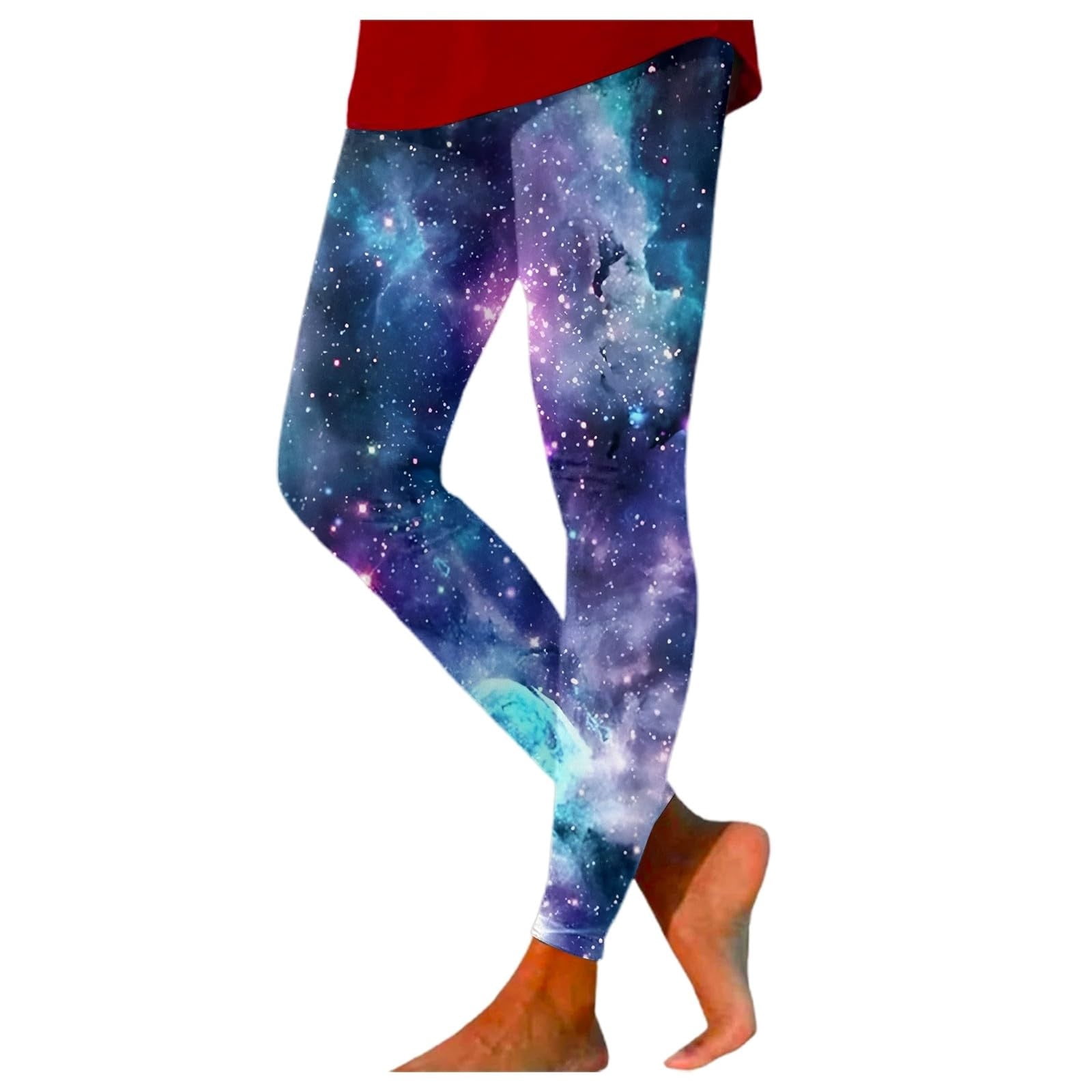 Capris Pants For Women Colorful Glitter 3D Printing Costume Seamless ...