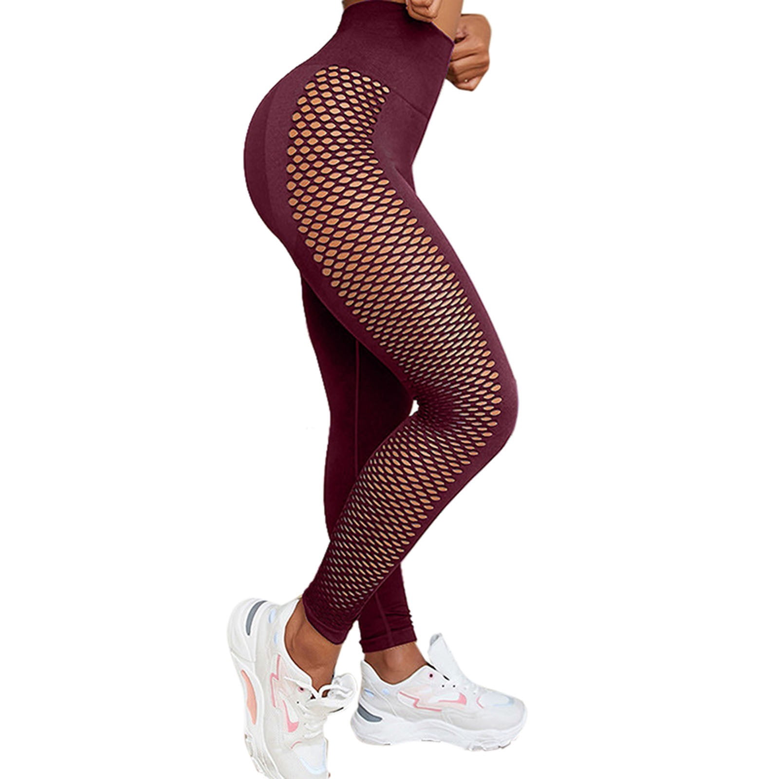 Capris Pants For Women Womens High Waisted Yoga Leggings Solid Color ...