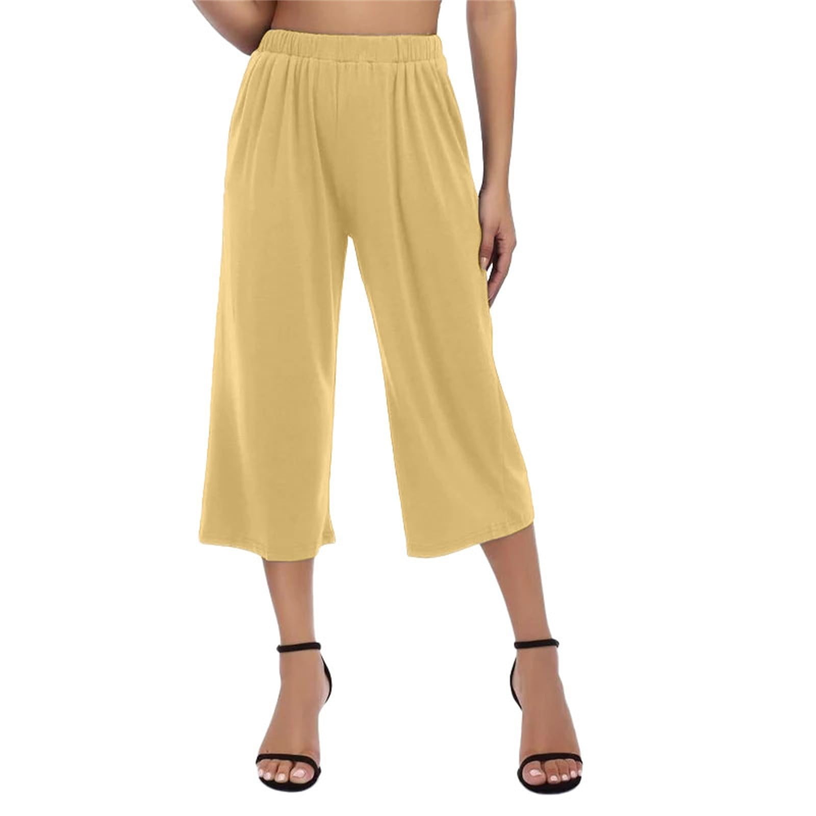 Capris Pants for Women 2026 Spring Summer Crop Casual Vacation Straight ...