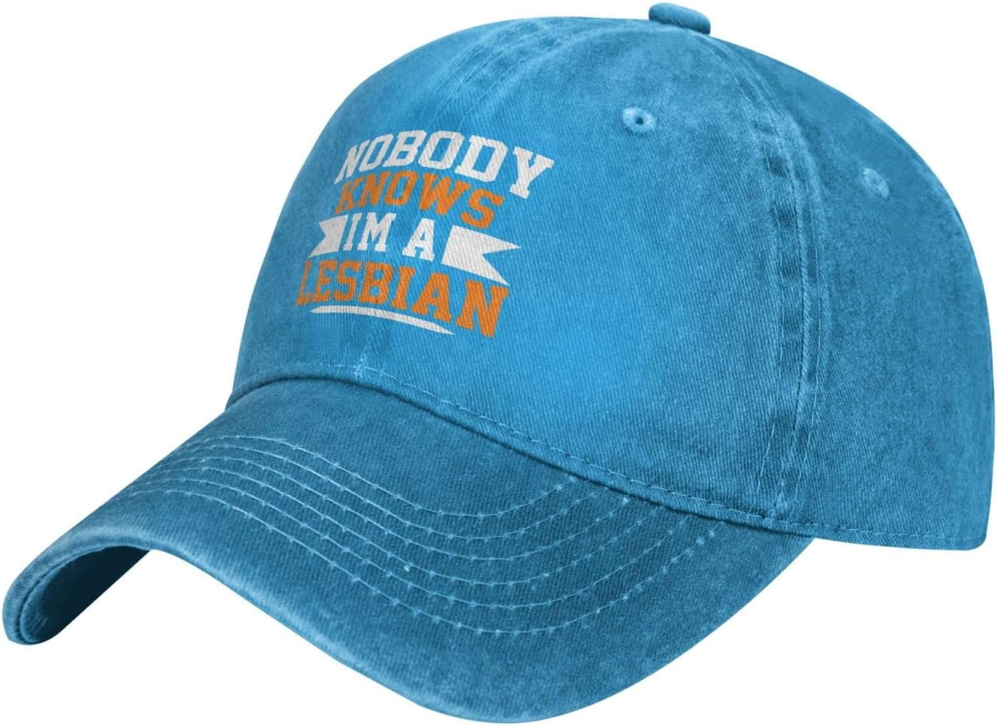 Caps Nobodys Knows I'm A Lesbian Baseball Hat Men Adjustable Mens Hats ...