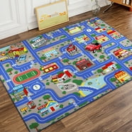 Delta Children Kids Large Road Map Activity Rug, 54-inch L x 39-inch W ...