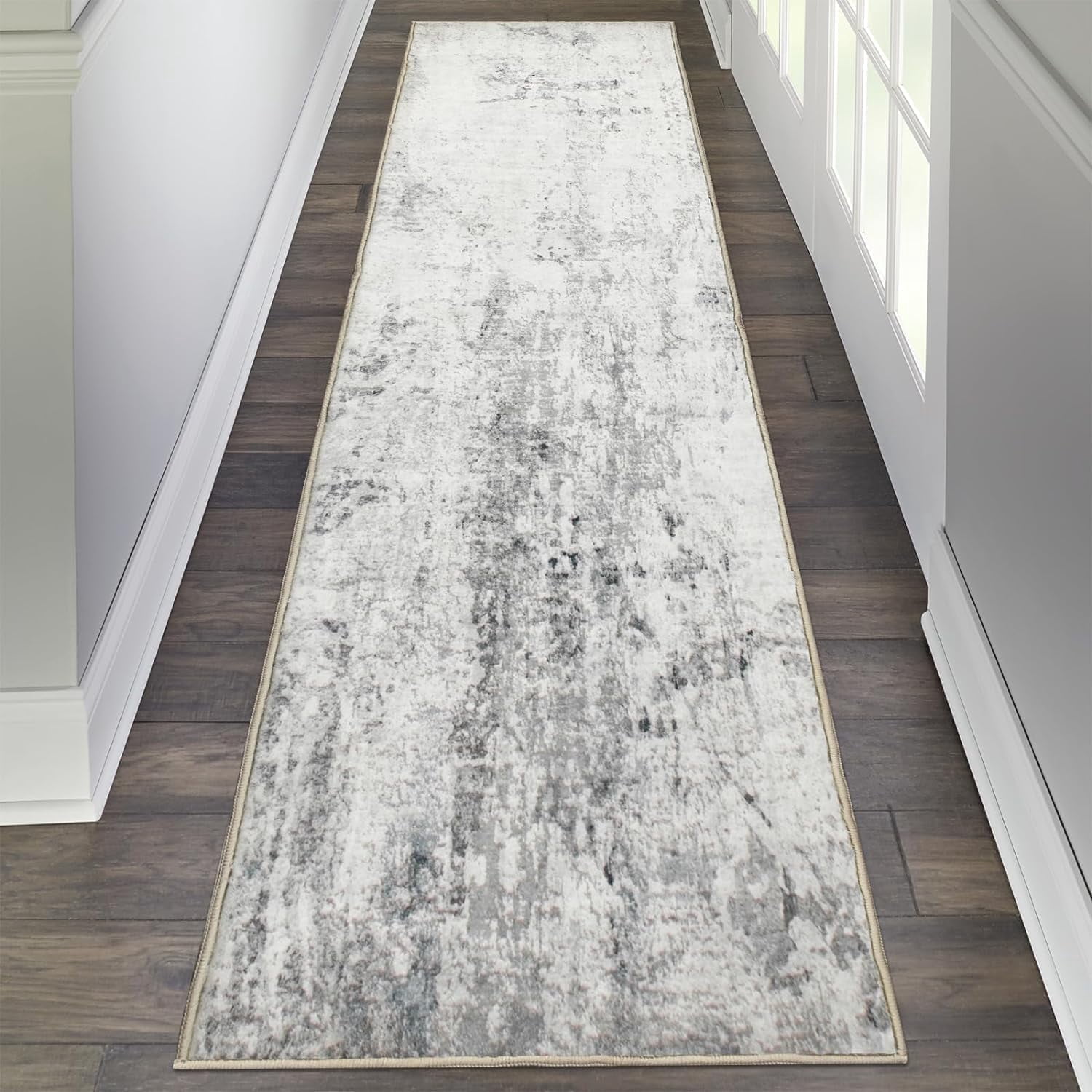 Capslpad Abstract Runner Rug 2x8ft Non-Slip Washable Hallway Runner ...