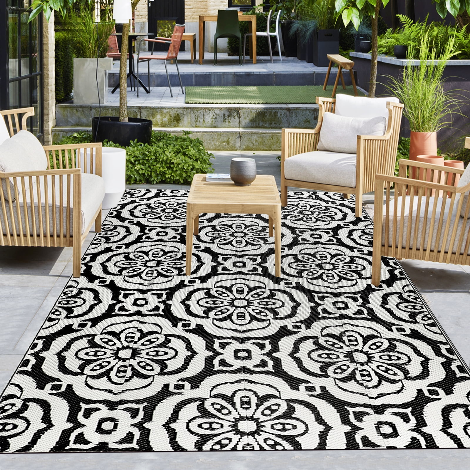 Capslpad Reversible Mat 5x8 ft Outdoor Rug for Patio Clearance ...