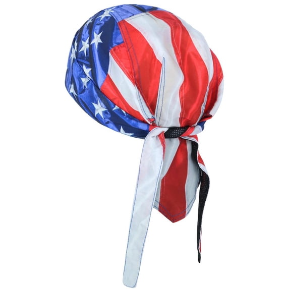 Capsmith Danbana USA Stars and Stripes Do Rag Biker Skull Cap (Men ...