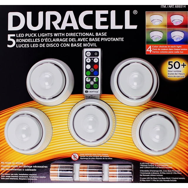 Capstone LED Puck Lights with Directional Base, 5 Count - Walmart.com