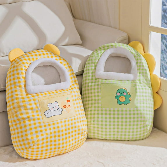 Capsule Enclosed Pet Bed for Cats & Dogs - Winter Warm Foldable Soft ...