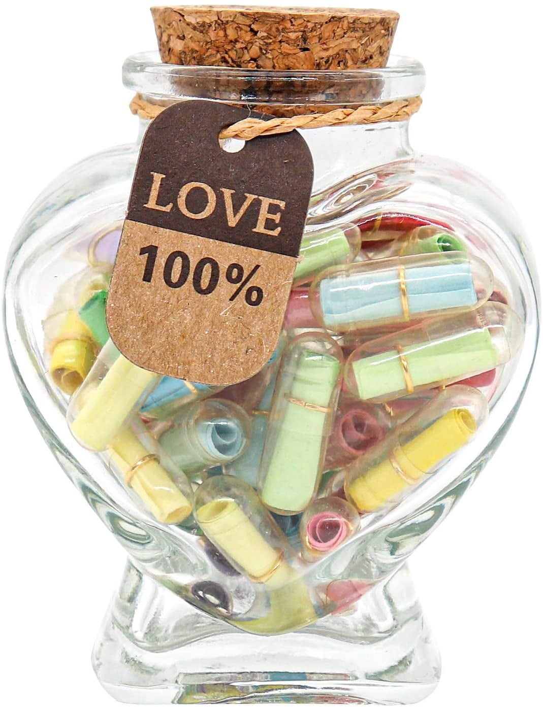 Capsule Letters Message in a Bottle - Valentines Day Gifts for ...