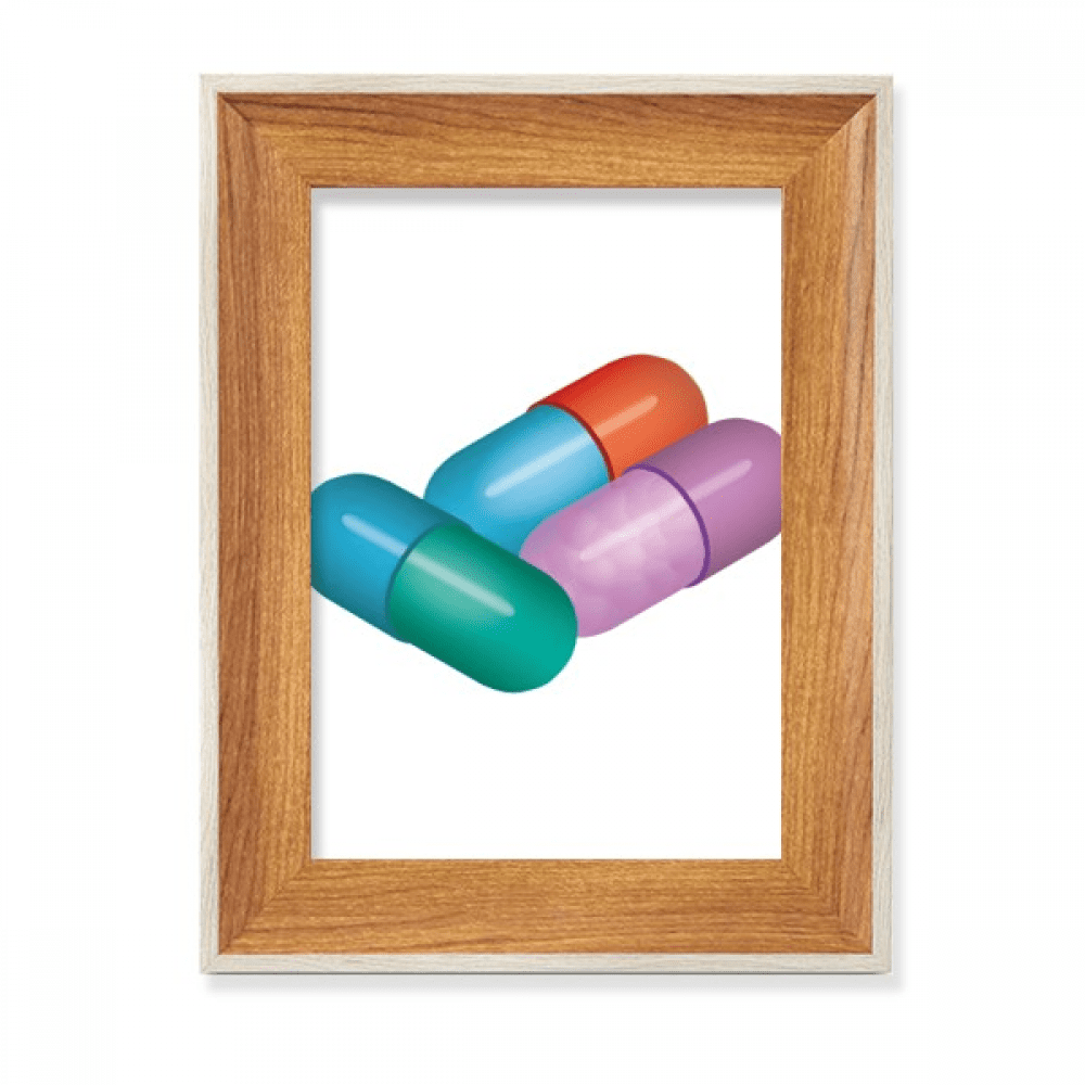 Capsule Pill Health Care Products Pattern Desktop Wooden Photo Frame ...