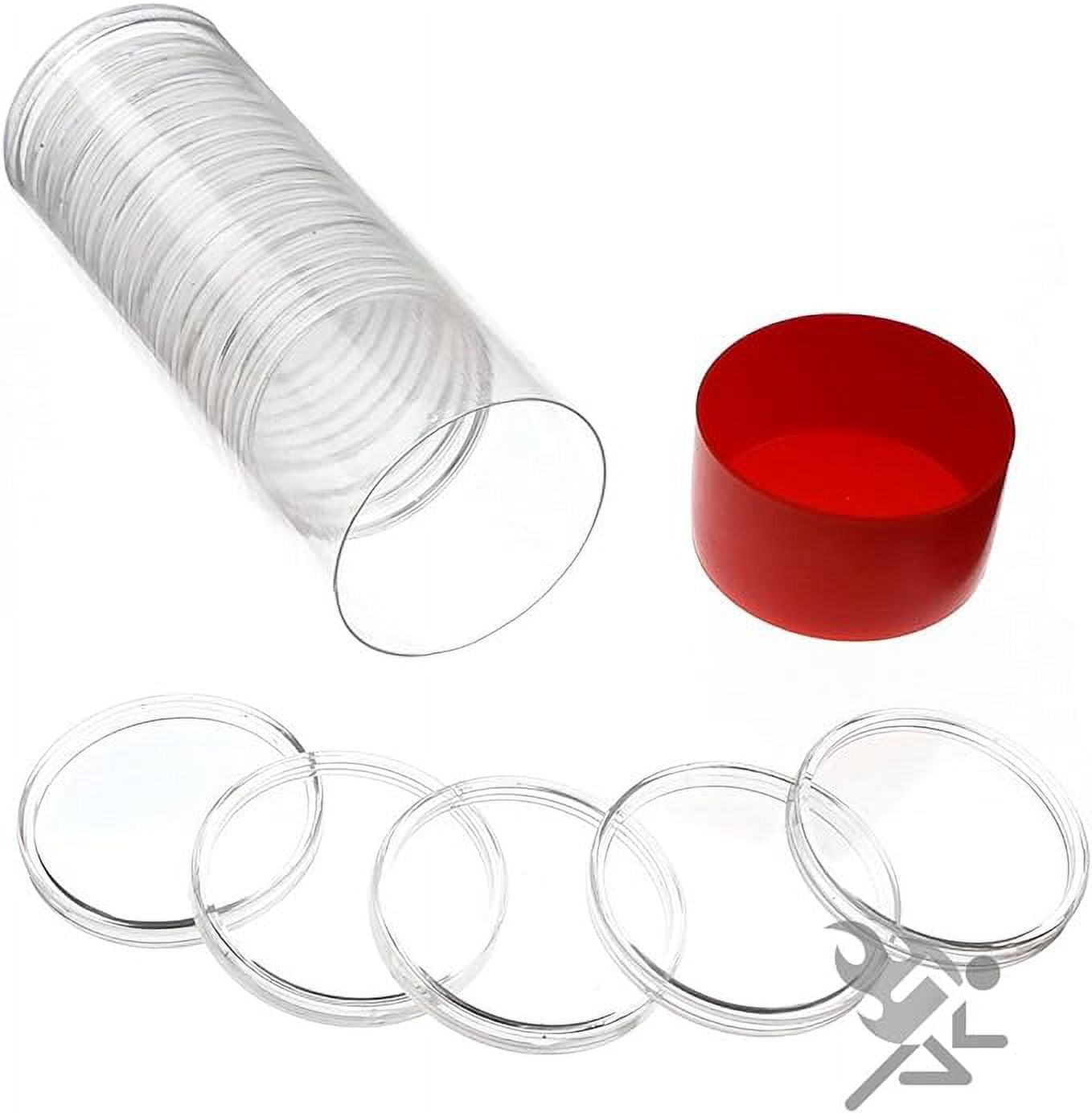 Capsule Tube & 20 Air-Tite H39 Direct Fit Coin Capsules for 1oz Silver ...