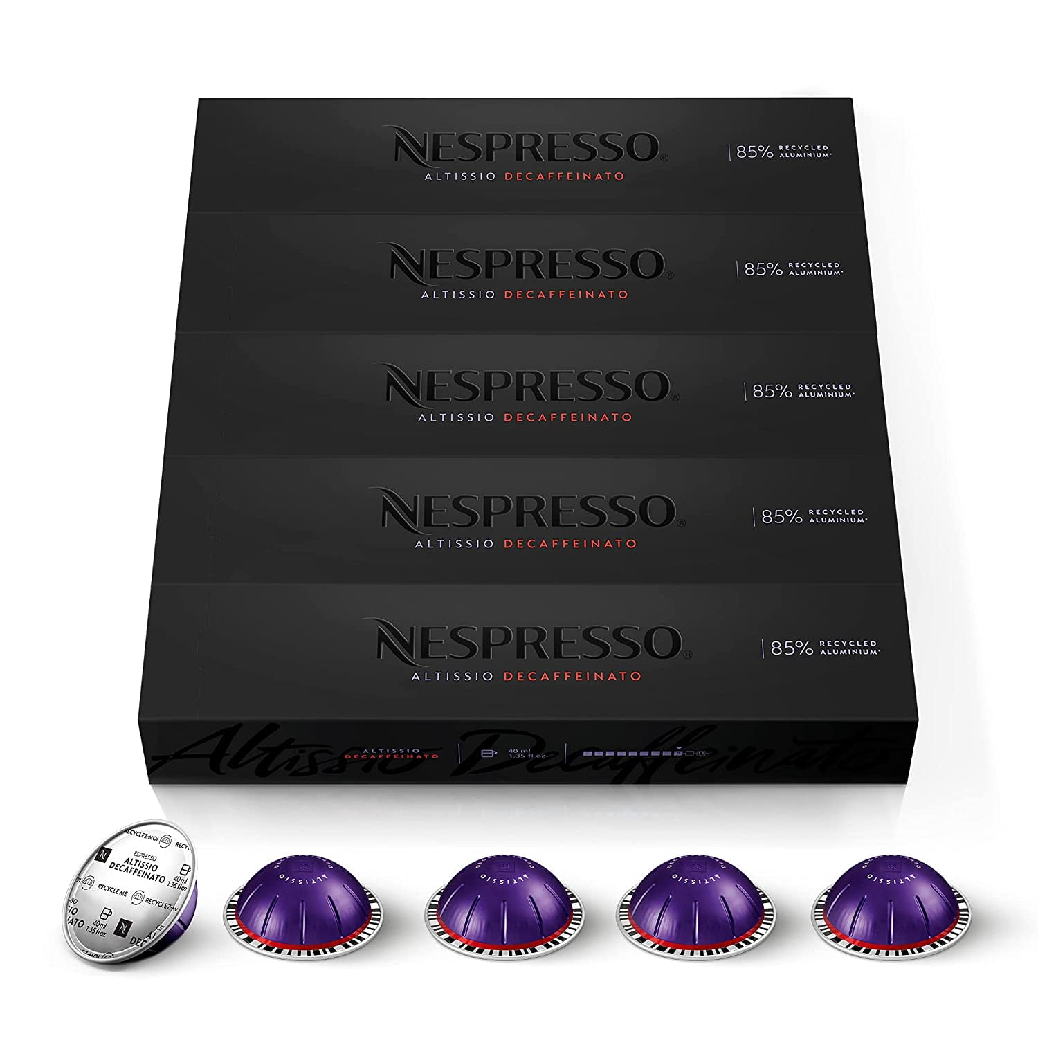 Capsules VertuoLine, Altissio Decaffeinato, Dark Roast Espresso, 50 ...