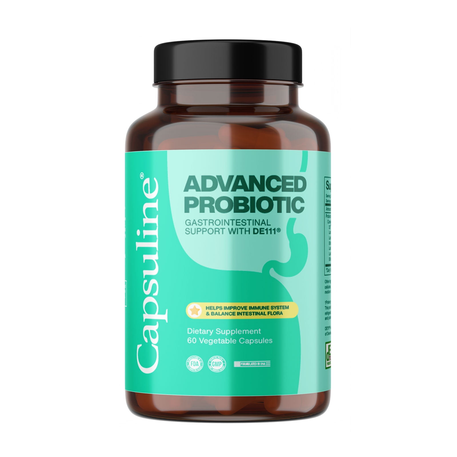 Capsuline Advanced Probiotic - 60 Count Veg Capsules - Walmart.com