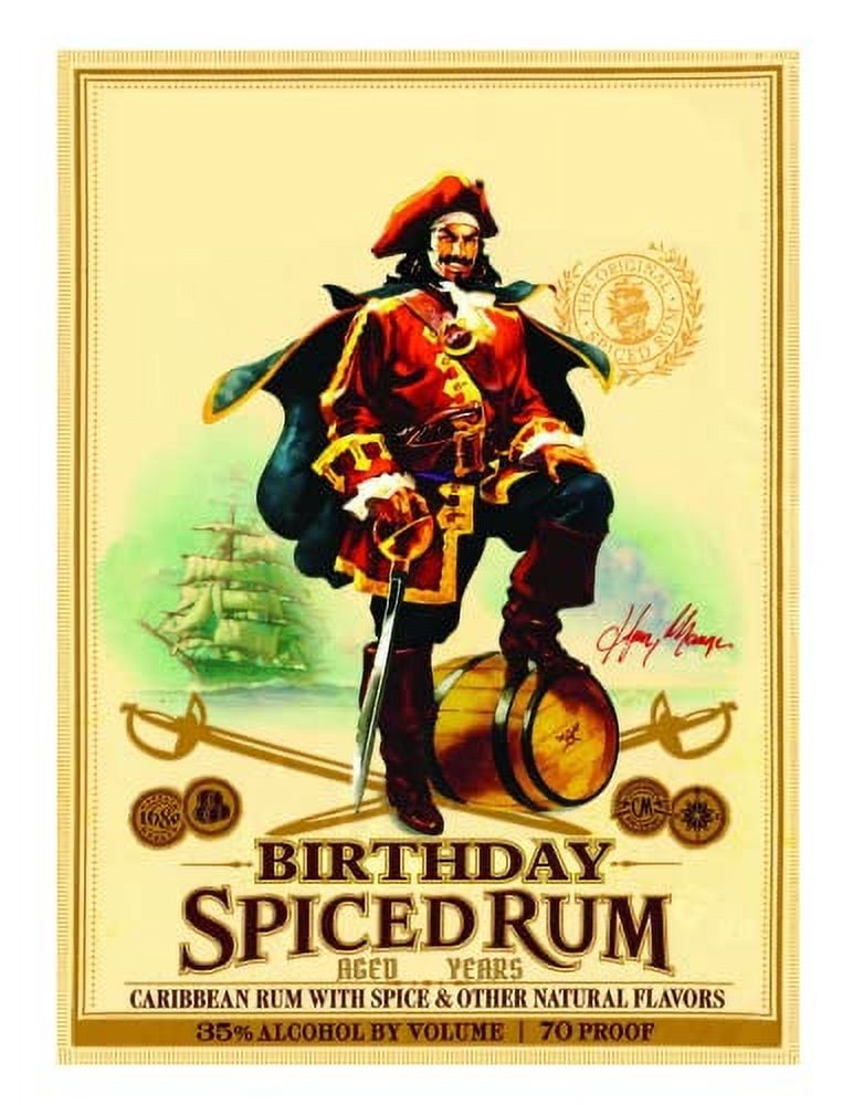 Capt. Morgan Customized Edible Cake or Cupcake Topper fit 1/4 sheet ...