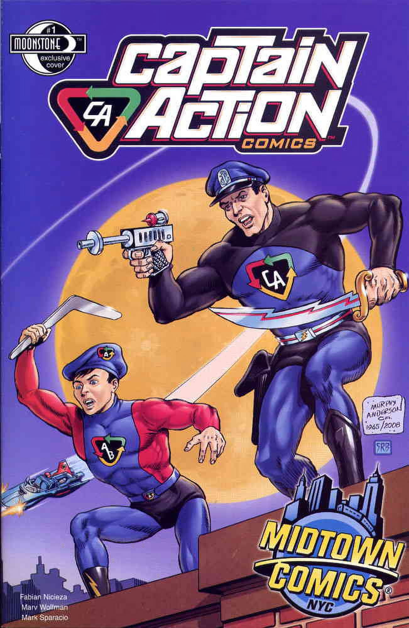 Captain Action Comics #1 (Midtown variant) VF ; Moonstone Comic Book ...