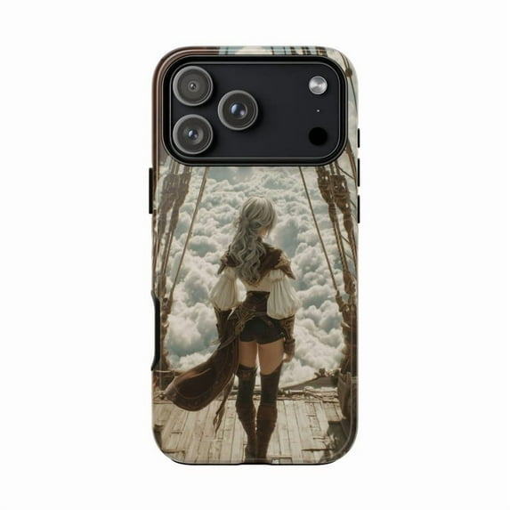 Captain Airship Sky Pirate Girl Fantasy Art Case for iPhone 17 16 15 14 ...