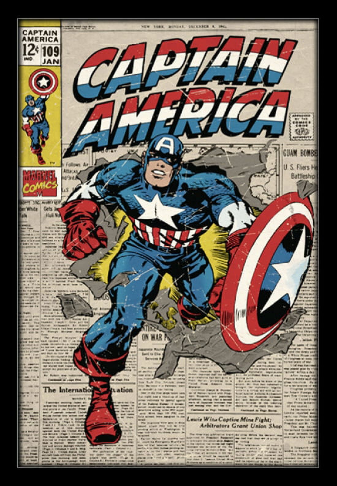 Captain America - #109 Laminated Poster by (24 x 36) - Walmart.com