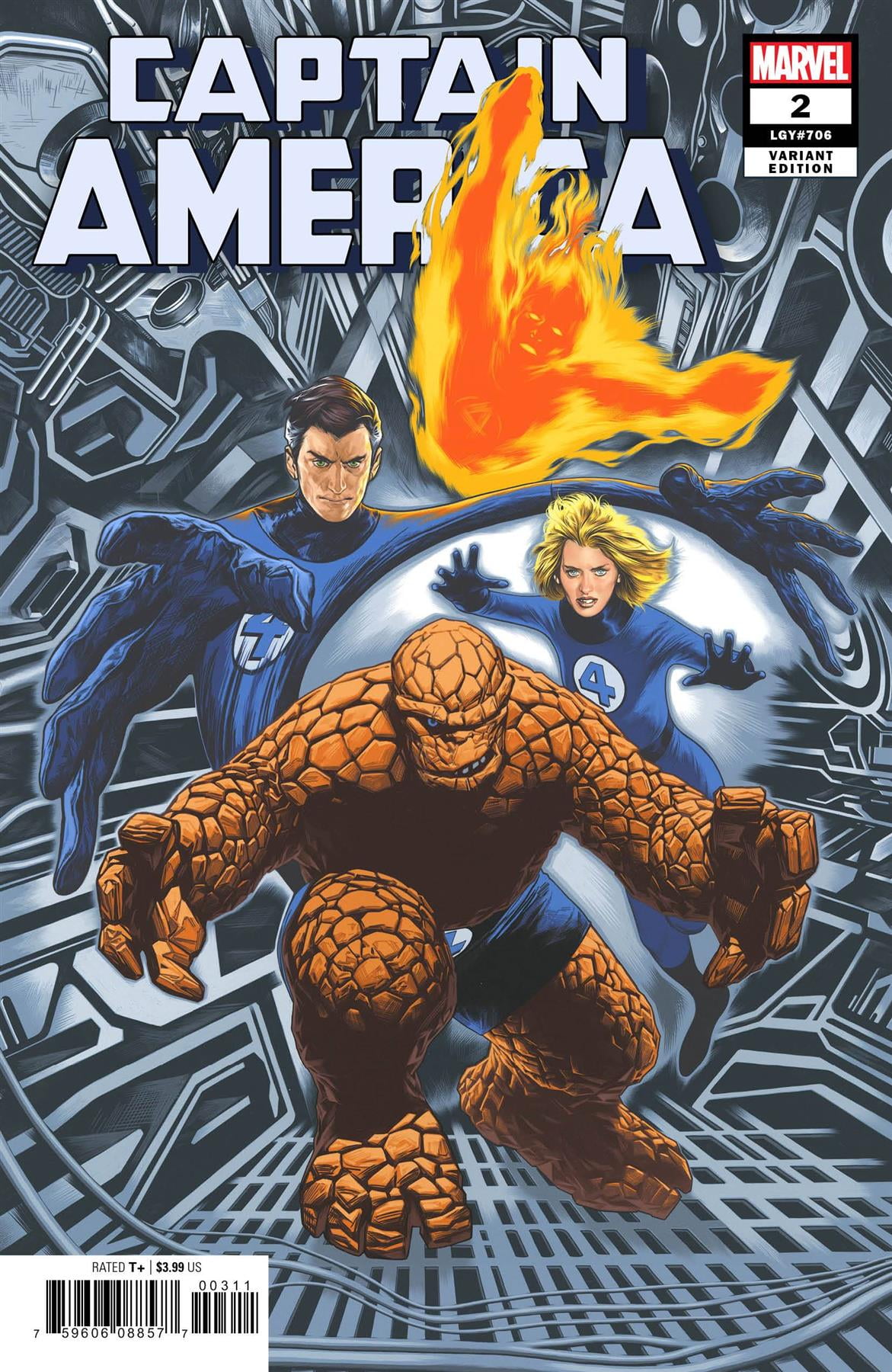 Captain America #2 (Charest Return Of Fantastic Four Var) Marvel Comics Comic Book - Walmart.com