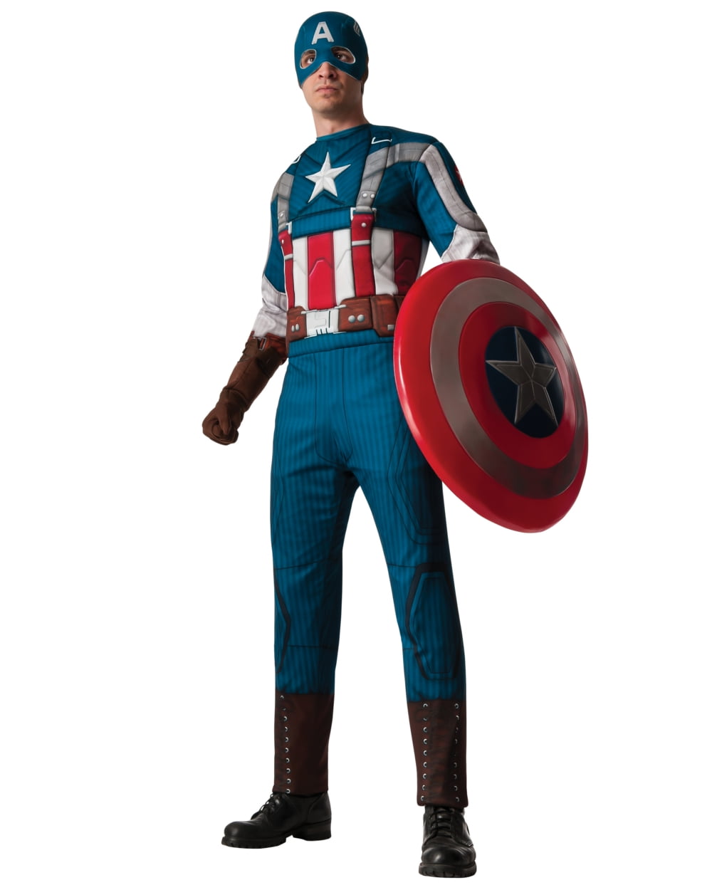 Adults Men's Marvel Comics Avengers Captain America Muscle Costume ...