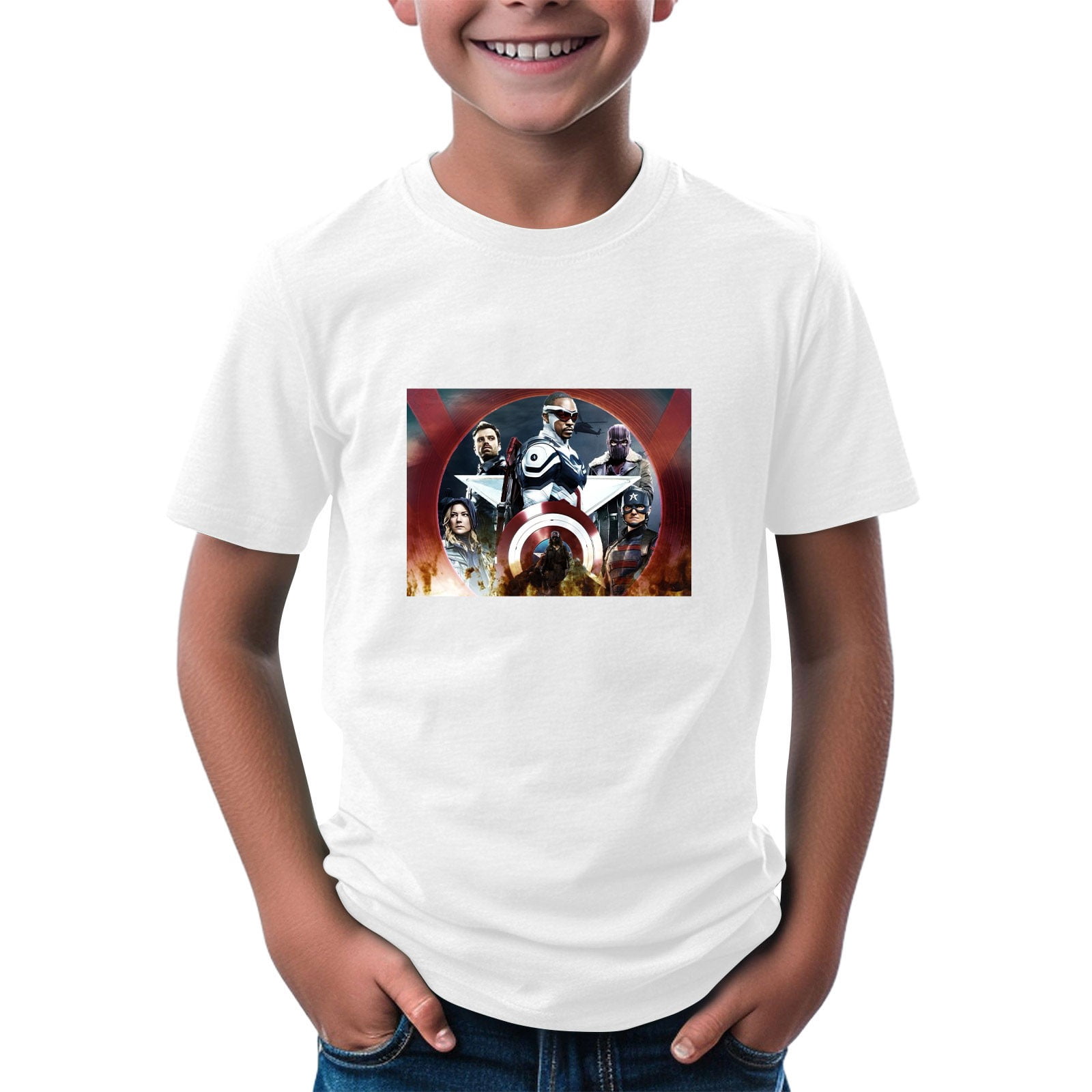 Captain America 4 Shirts Tshirts, Kids' Superhero Graphic T-Shirt ...