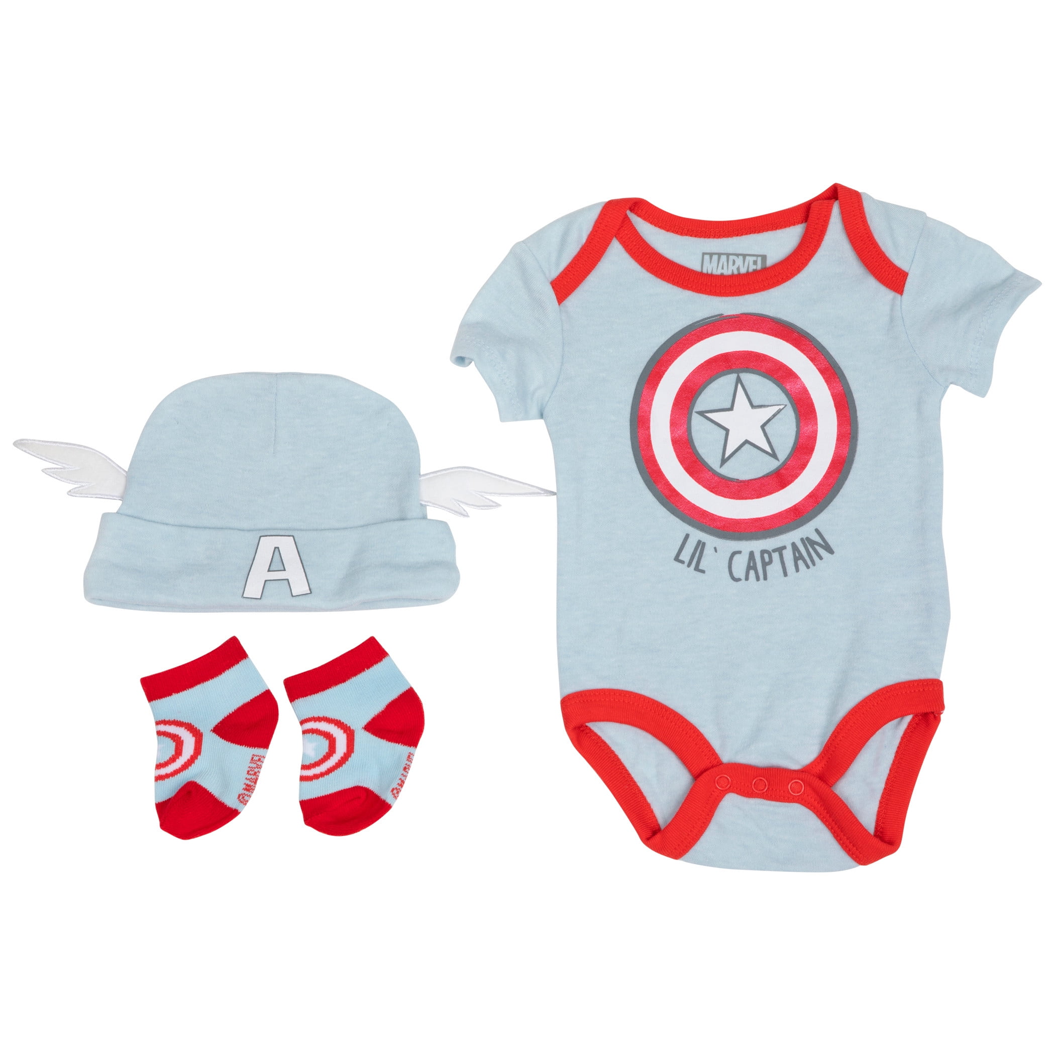 Captain America 828615-6-9months Marvel Lil Shield Costume Infant ...