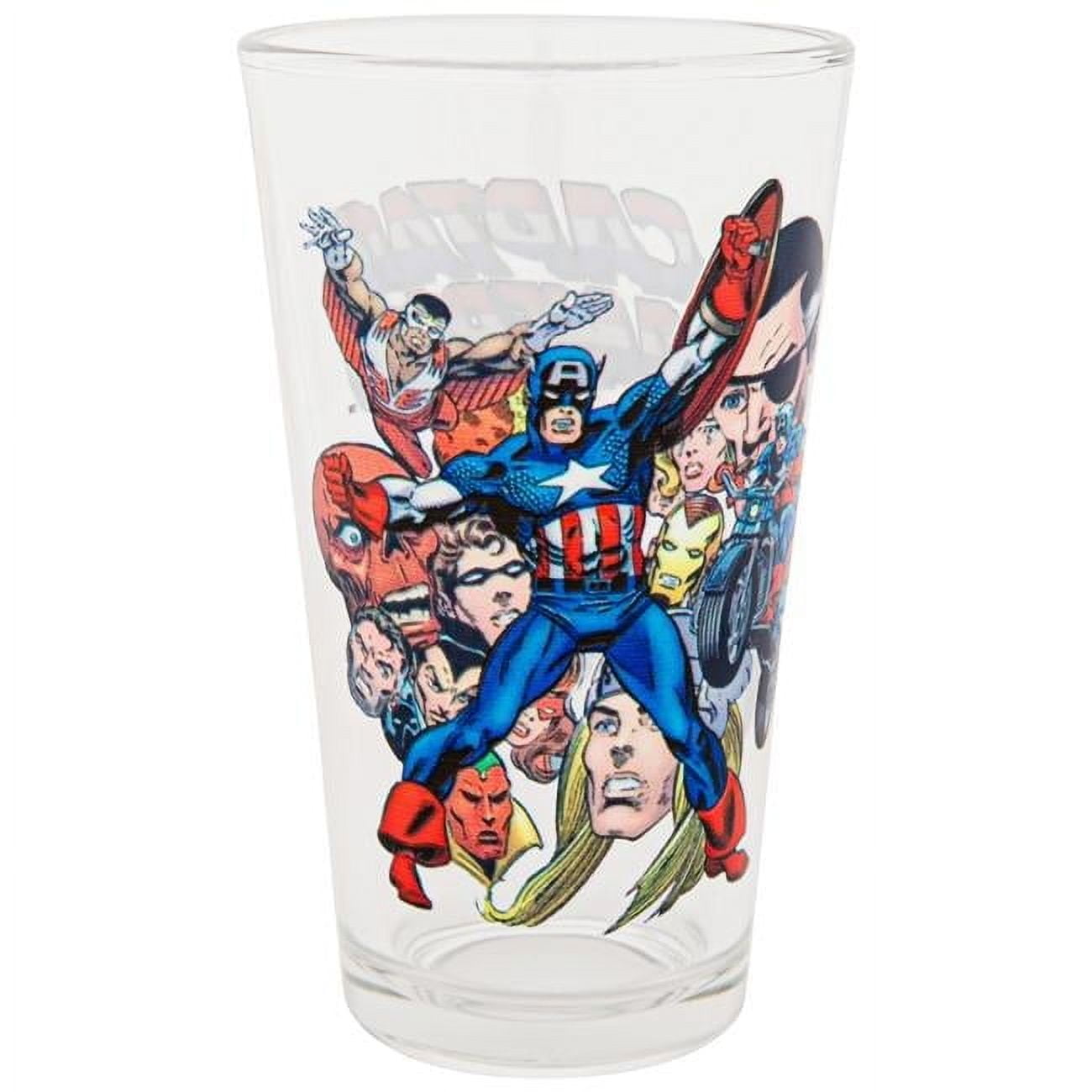 Captain America Comic Characters Pint Glass - Walmart.com