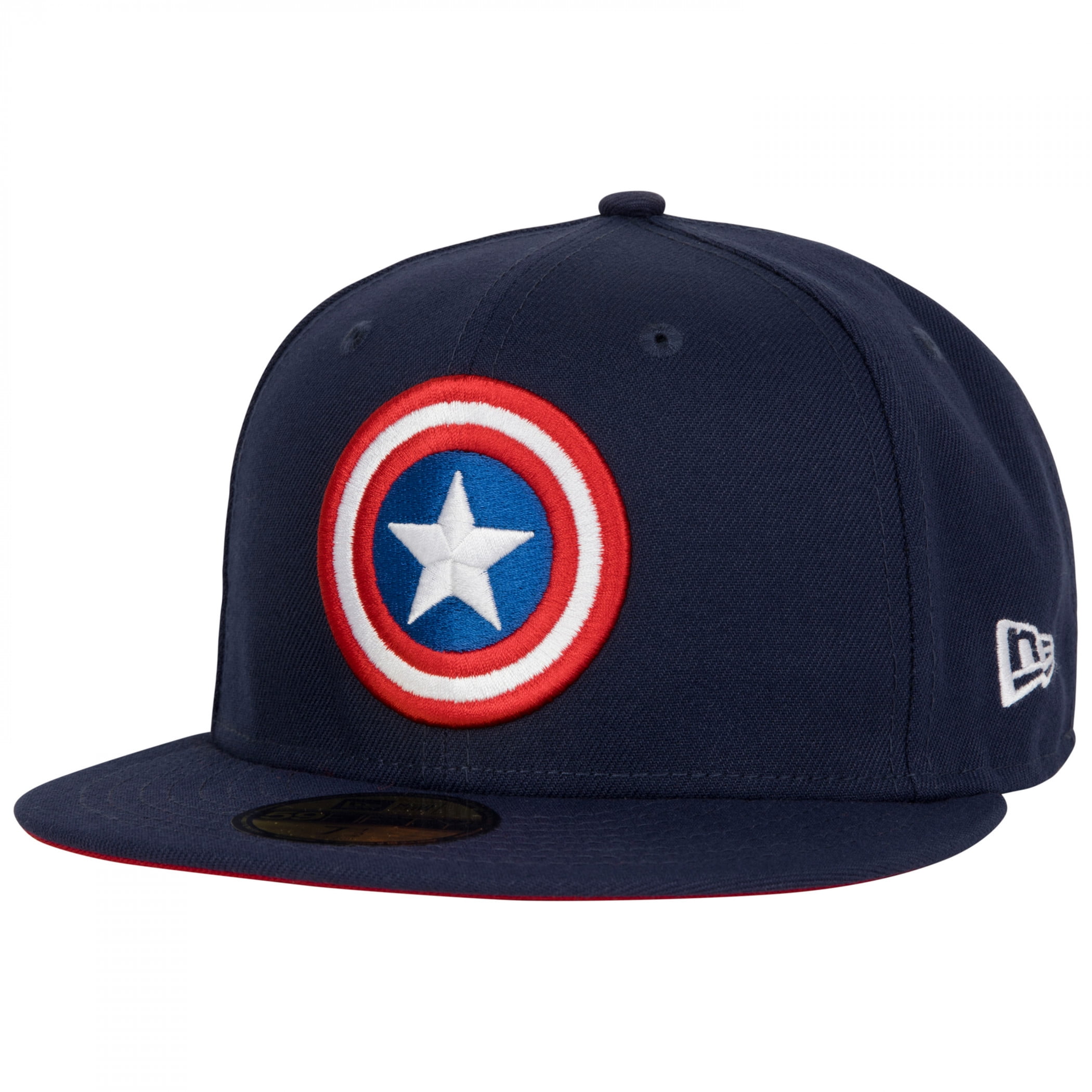 Captain America American Flag Navy Colorway New Era 59Fifty Fitted Hat ...