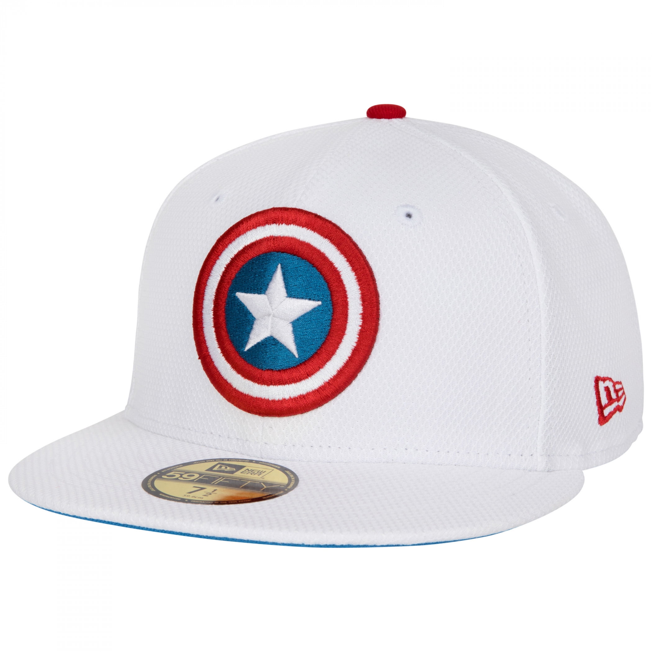 Captain America American Flag White Colorway New Era 59Fifty Fitted Hat ...