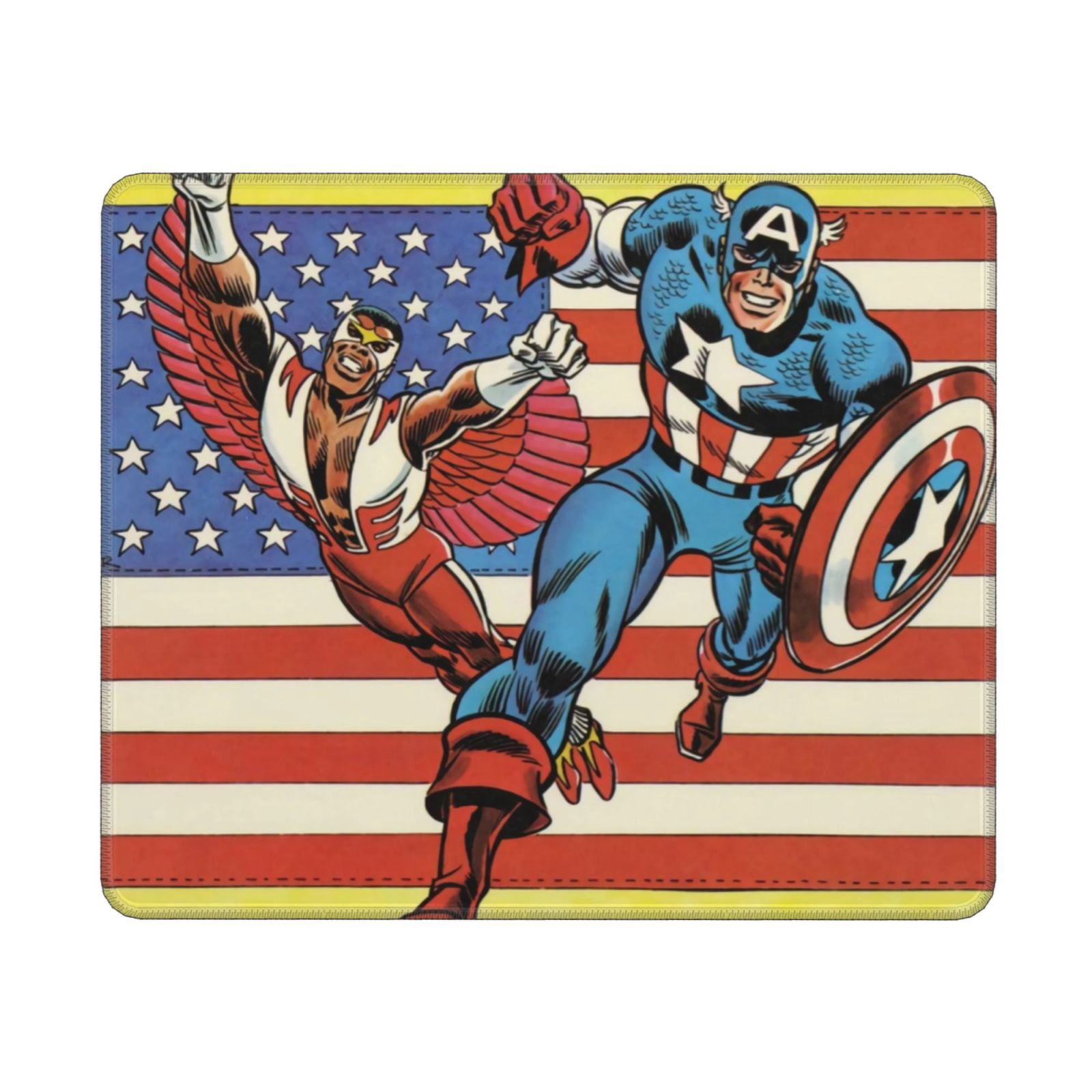 Captain America And The Falcon Mousepad Non-Slip Rubber Base Mouse Pads ...
