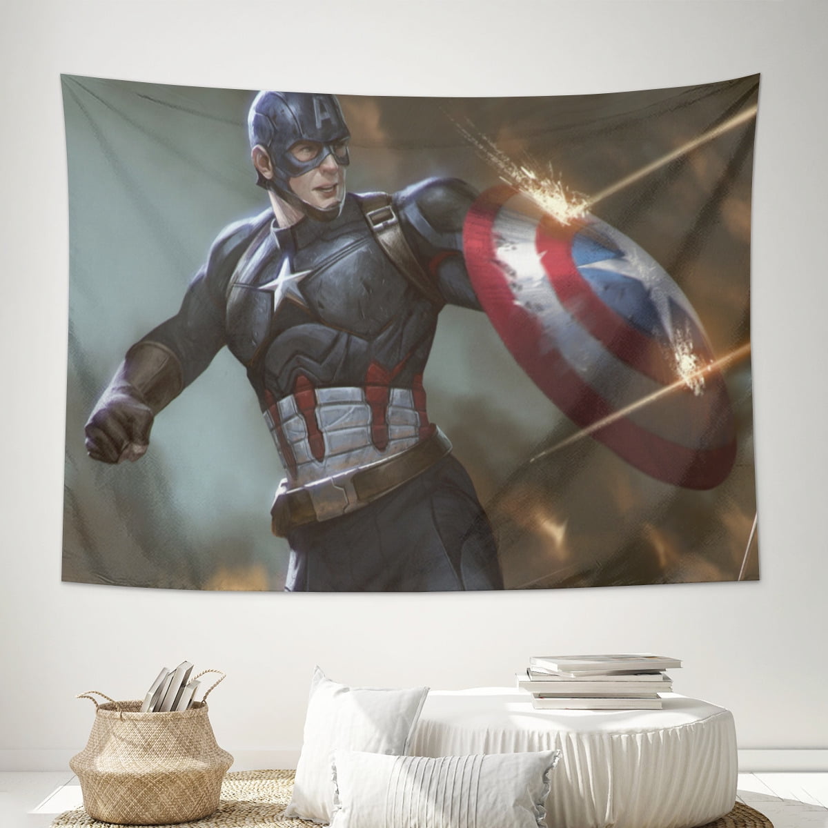 Captain America Anime Poster Tapestry - Large Wall Art Background ...