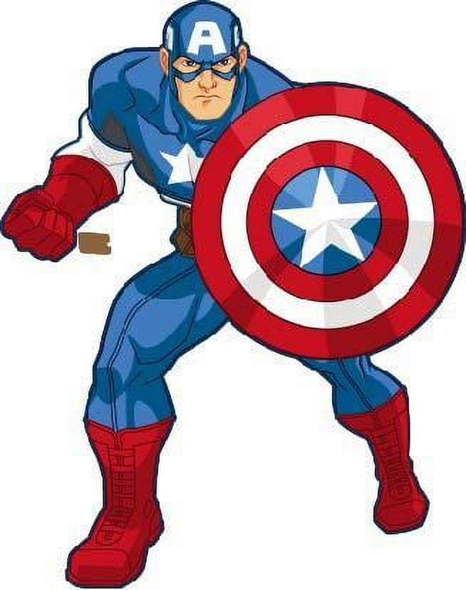 Design with Vinyl Captain America Avengers Cartoon Character Wall Art ...