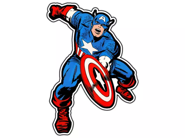 Captain America Avengers Comic Style Waterproof Sticker Phone Decal ...