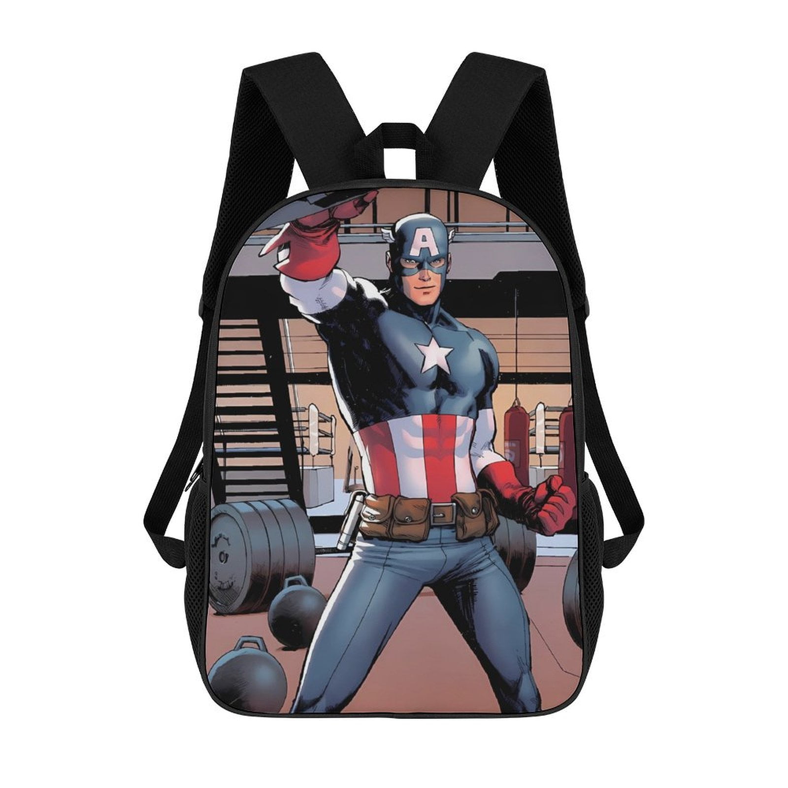 Captain-America Backpack, Bookbag with Adjustable Shoulder Straps And ...
