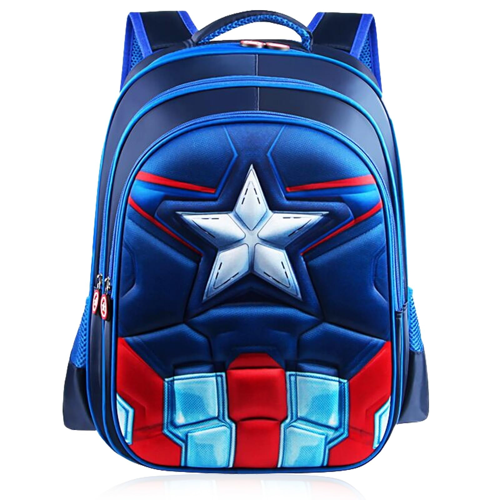 Captain-America Backpack Cartoon Backpack 3d Comic Book Bag Waterproof ...
