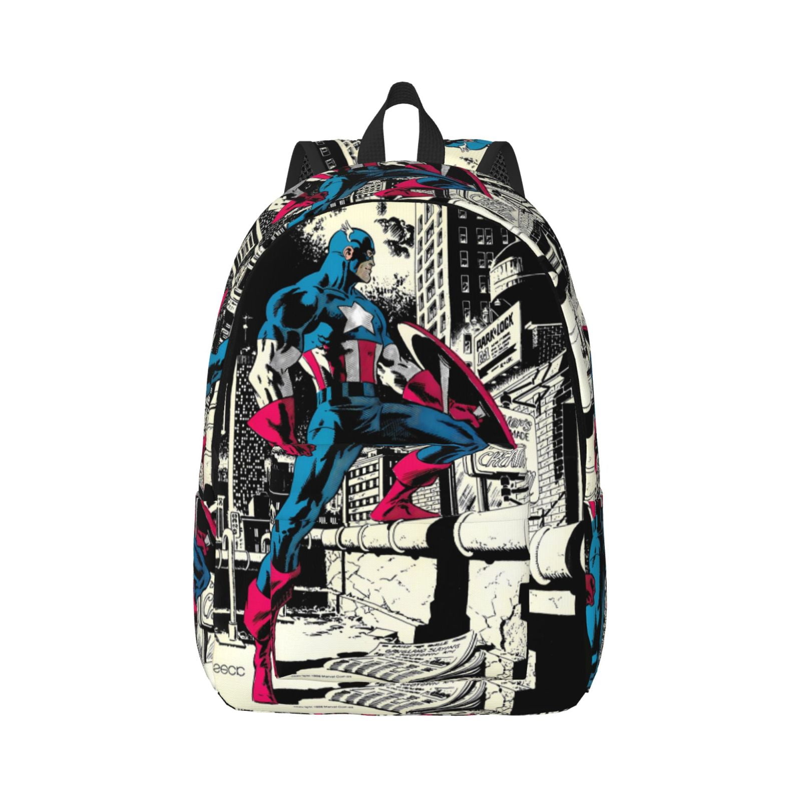 Captain-America Backpack, Large Capacity Schoolbags Lightweight Travel ...