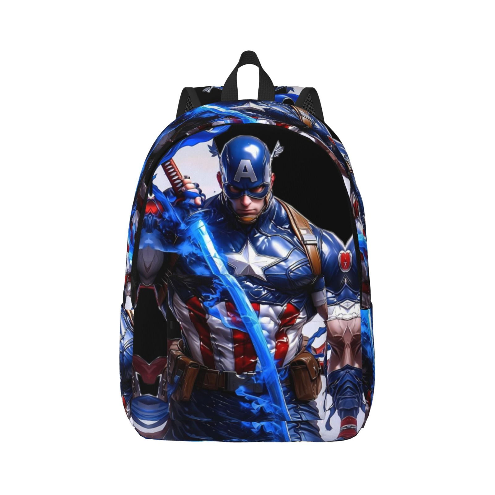 Captain-America Backpack, Large Capacity Schoolbags Lightweight Travel ...