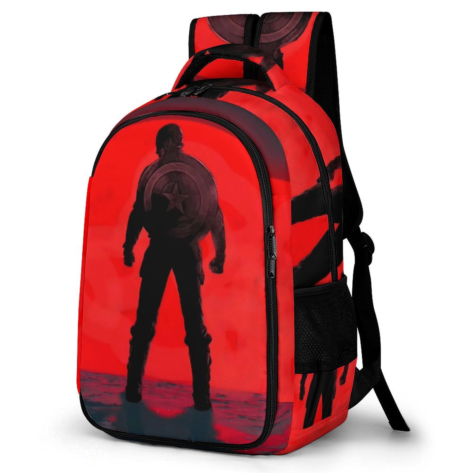 Captain-America Backpack, Lightweight Dual Zippers School Backpacks ...