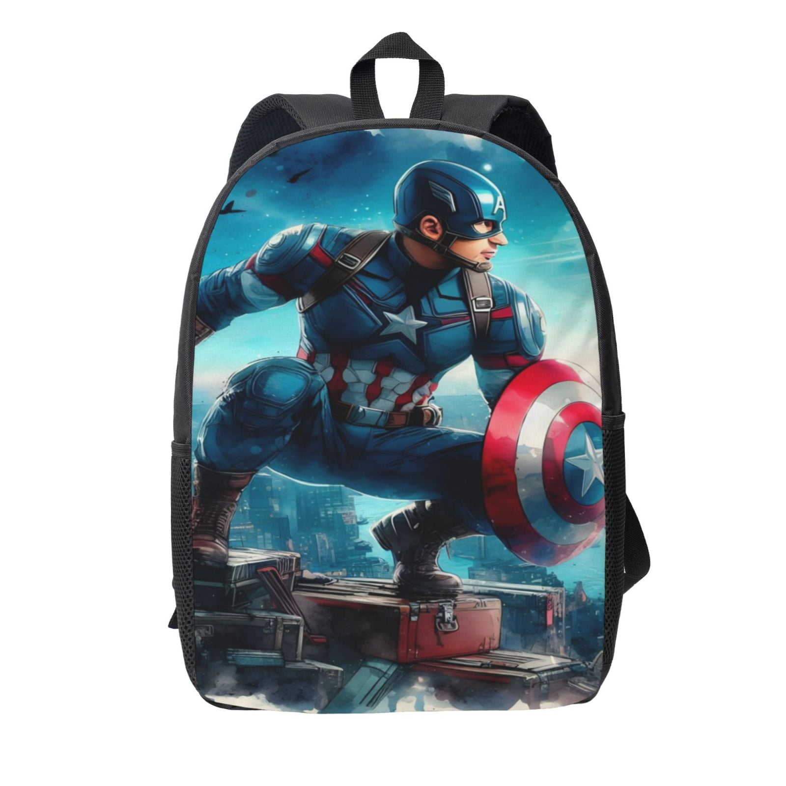 Captain America Backpack Men Women Simple Backpack Laptop Bookbag For ...