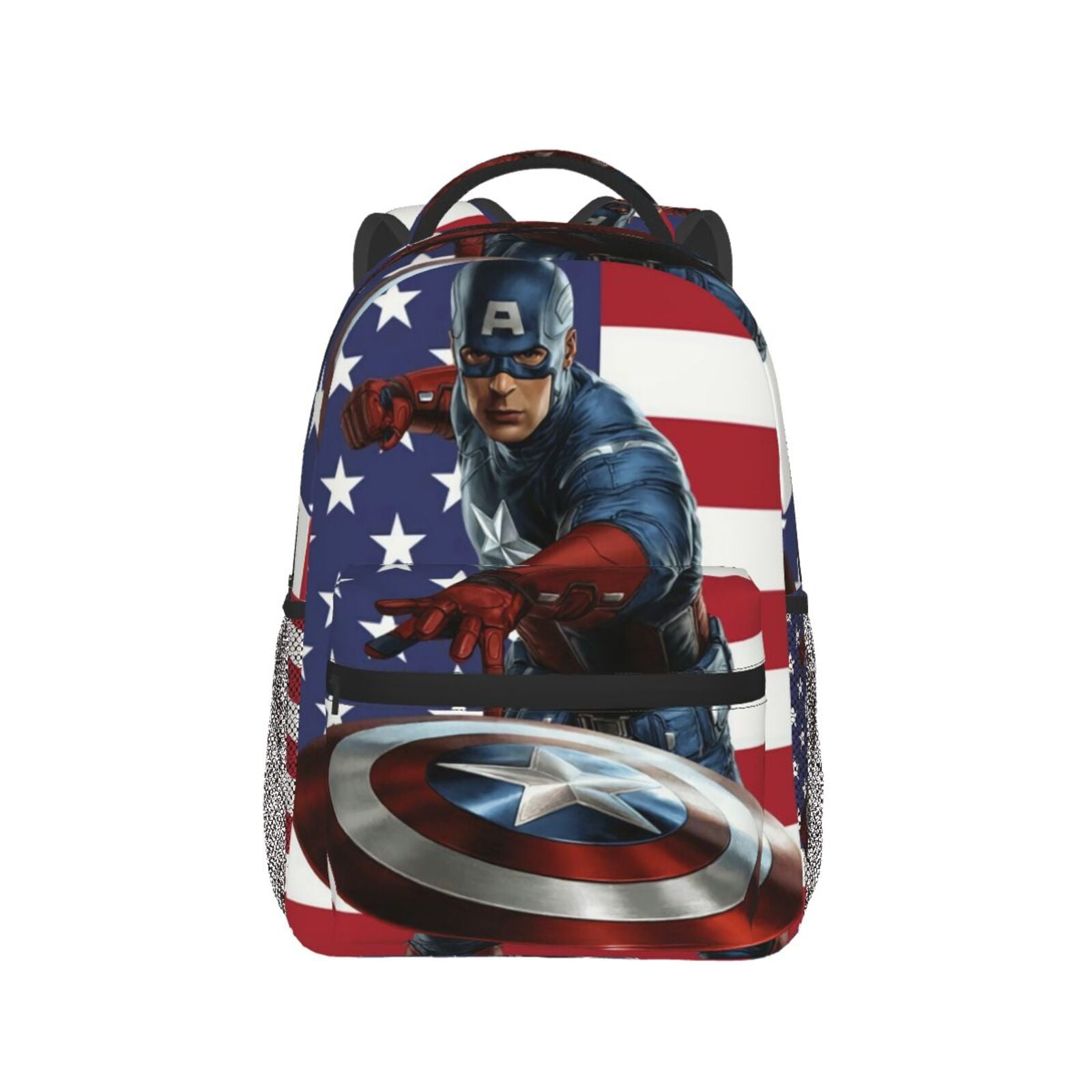 Captain-America Backpack,Polyester Travel Backpack for Women Men ...