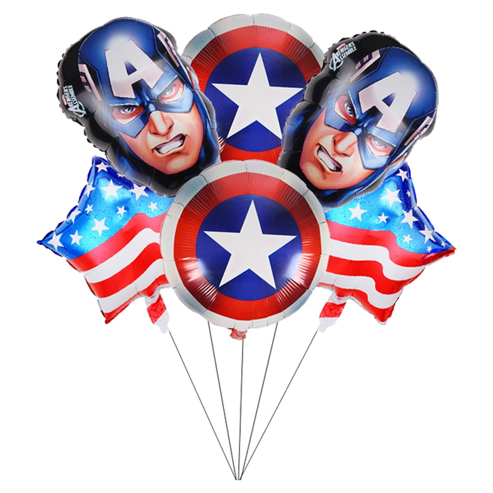Kidsfavor Captain America Balloons, 6-Count, Birthday Party Decoration ...