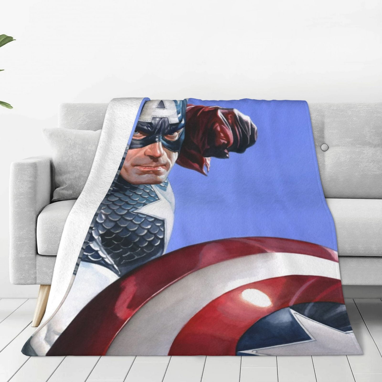 Captain-America Blanket，Ultra-Soft Micro Fleece Blanket，Cozy Plush ...