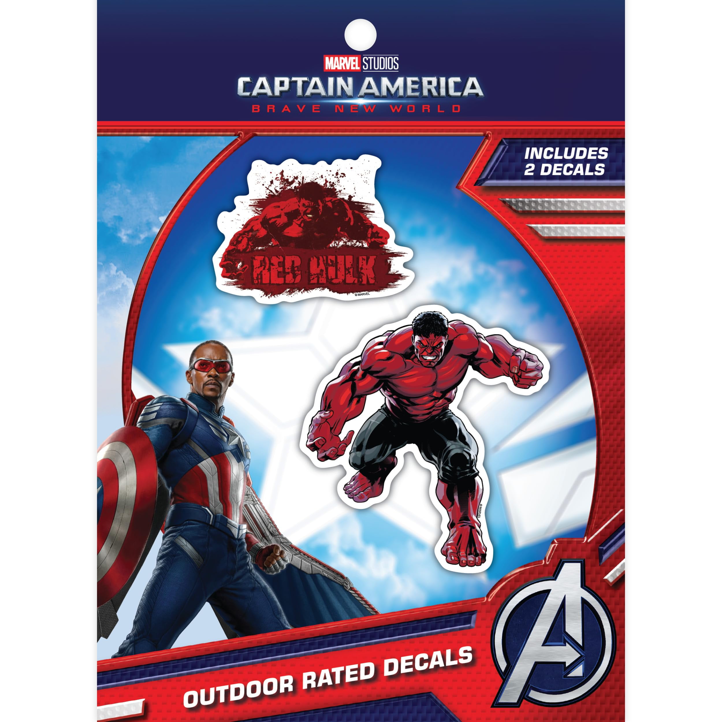 Captain America: Brave New World Decals - Set of 2 Red Hulk Stickers ...