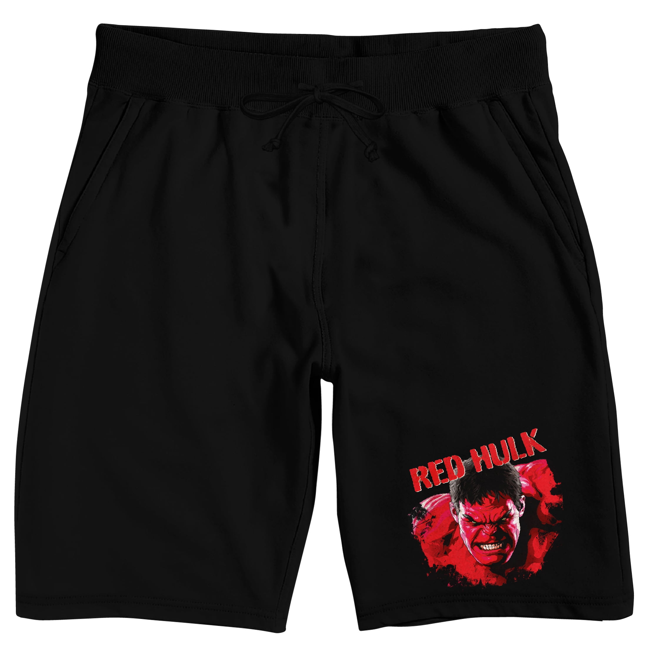 Captain America: Brave New World Red Hulk Men's Black Lounge Shorts ...