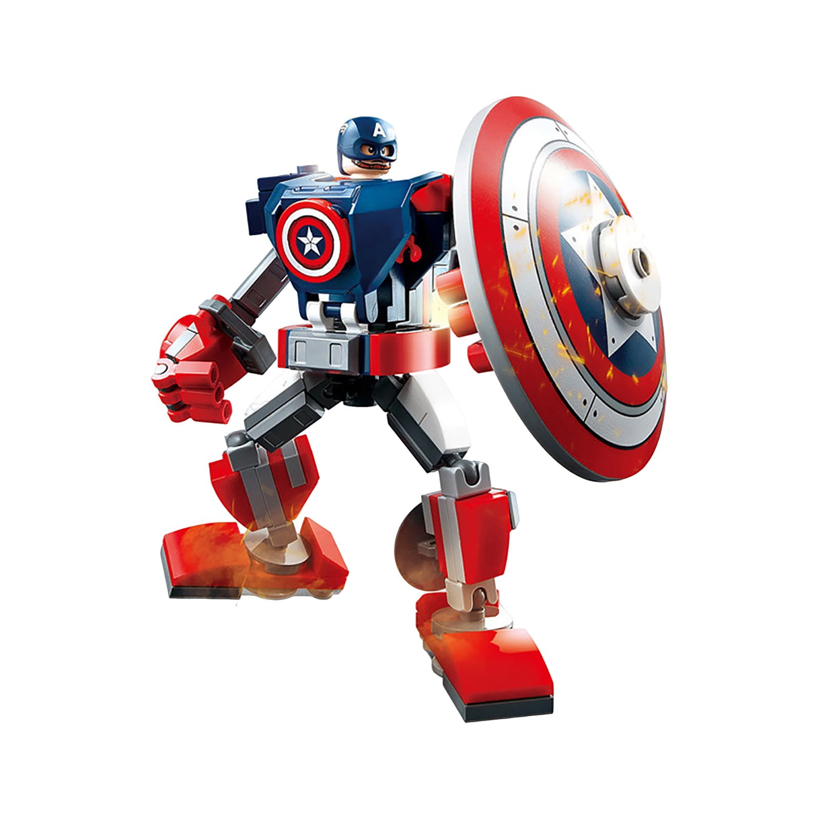 Captain America Building Blocks, 8" Captain America Action Figures ...
