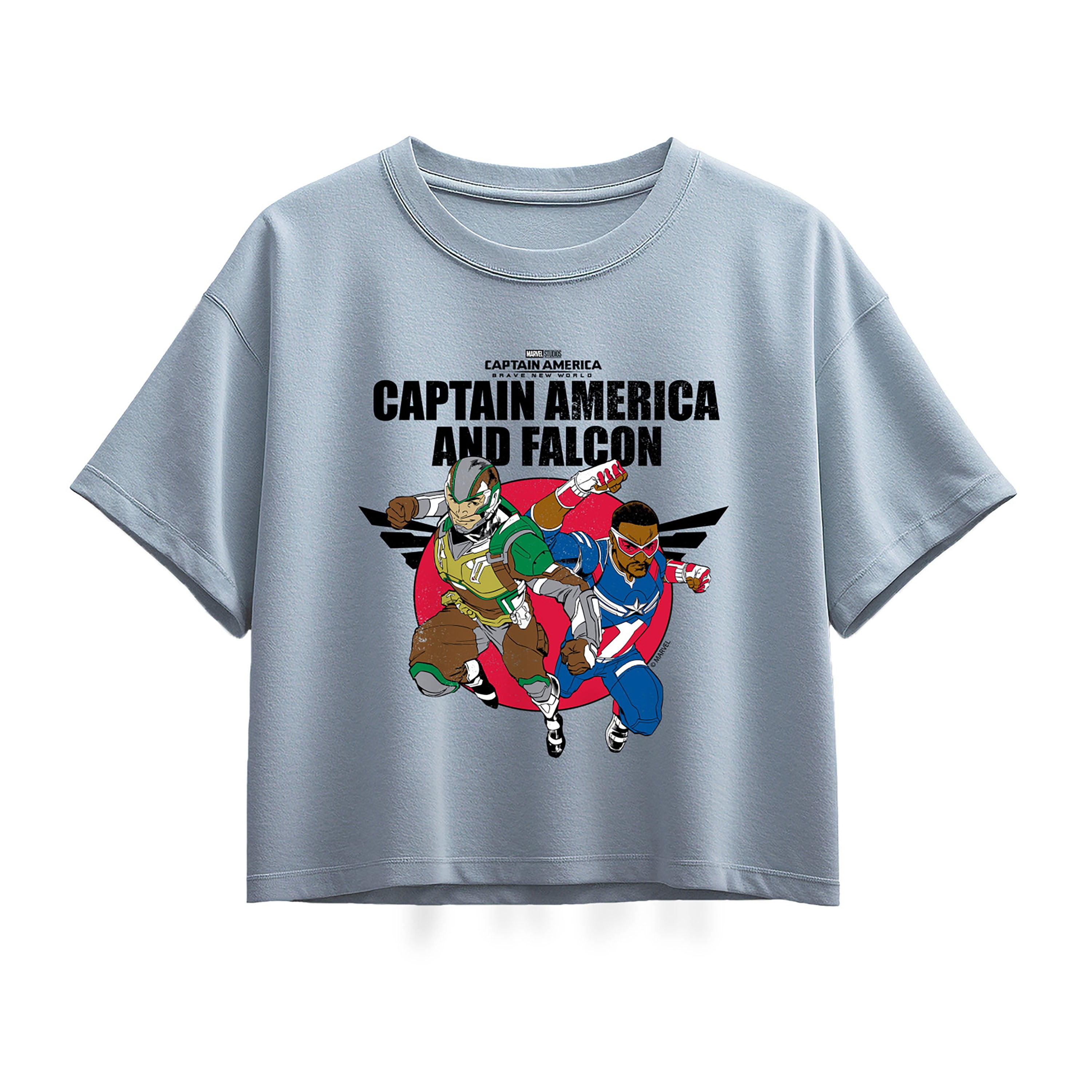 Captain America - Captain Falcon Team Up - Youth Girls Boxy T-Shirt ...