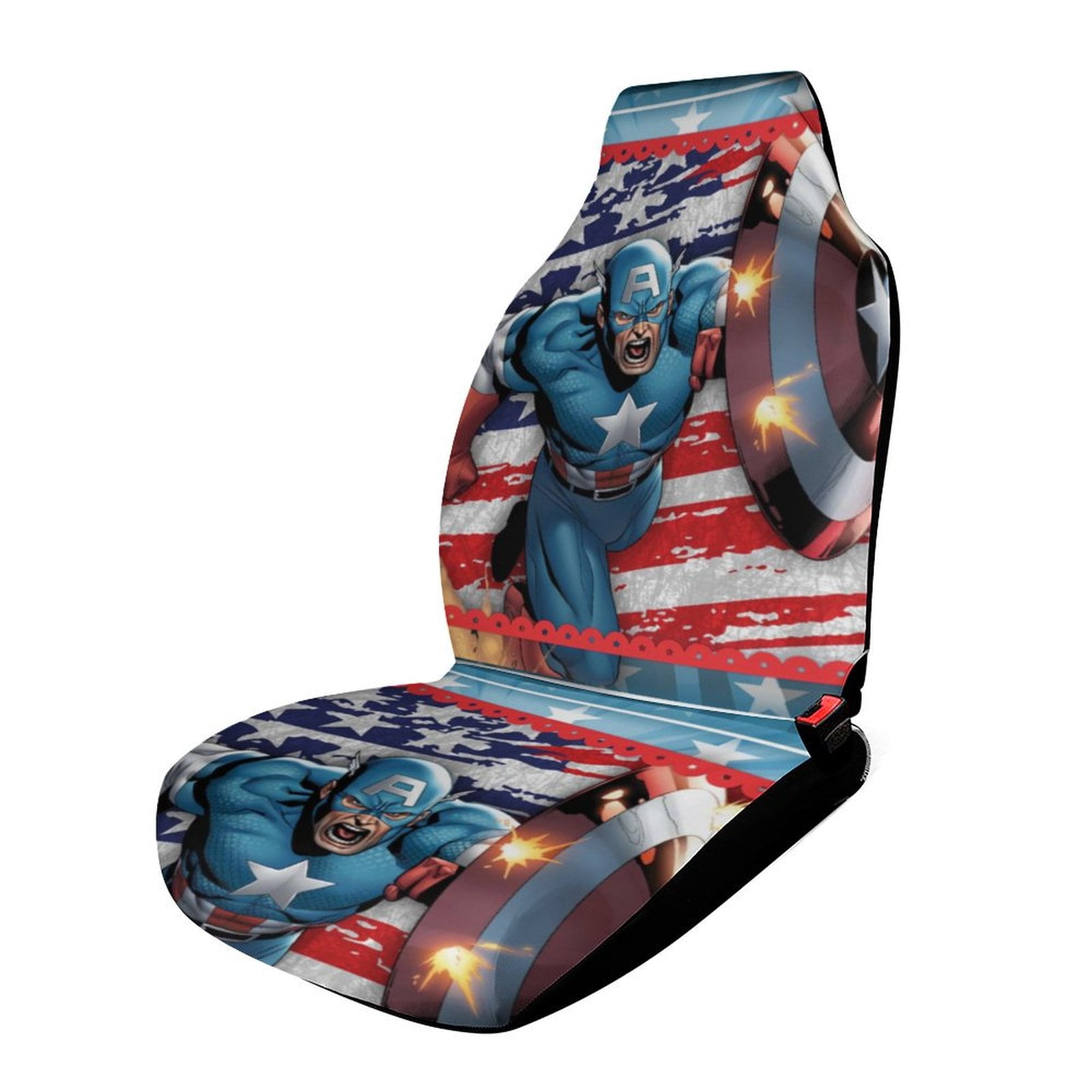 Captain America Car Seat Covers Pattern Front Seat Protector Cover Full ...