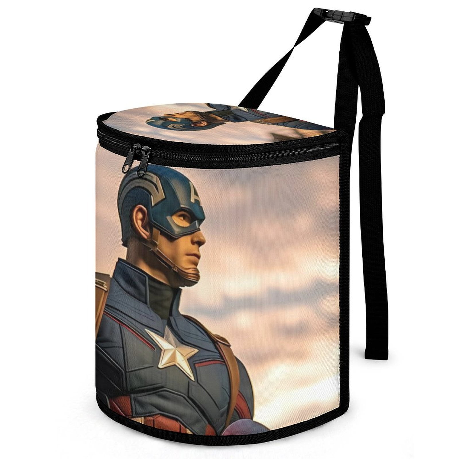 Captain-America Car Trash Can Waterproof Car Trash Bin Collapsible ...