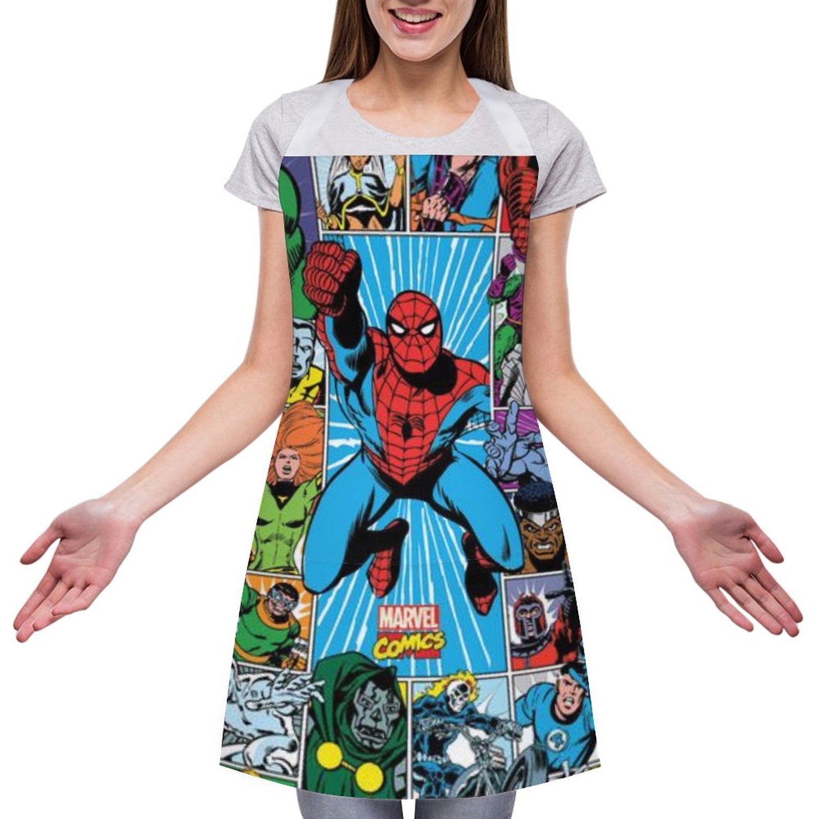 Captain-America Chef Aprons Adjustable, Waterproof & Oil-Proof Aprons ...