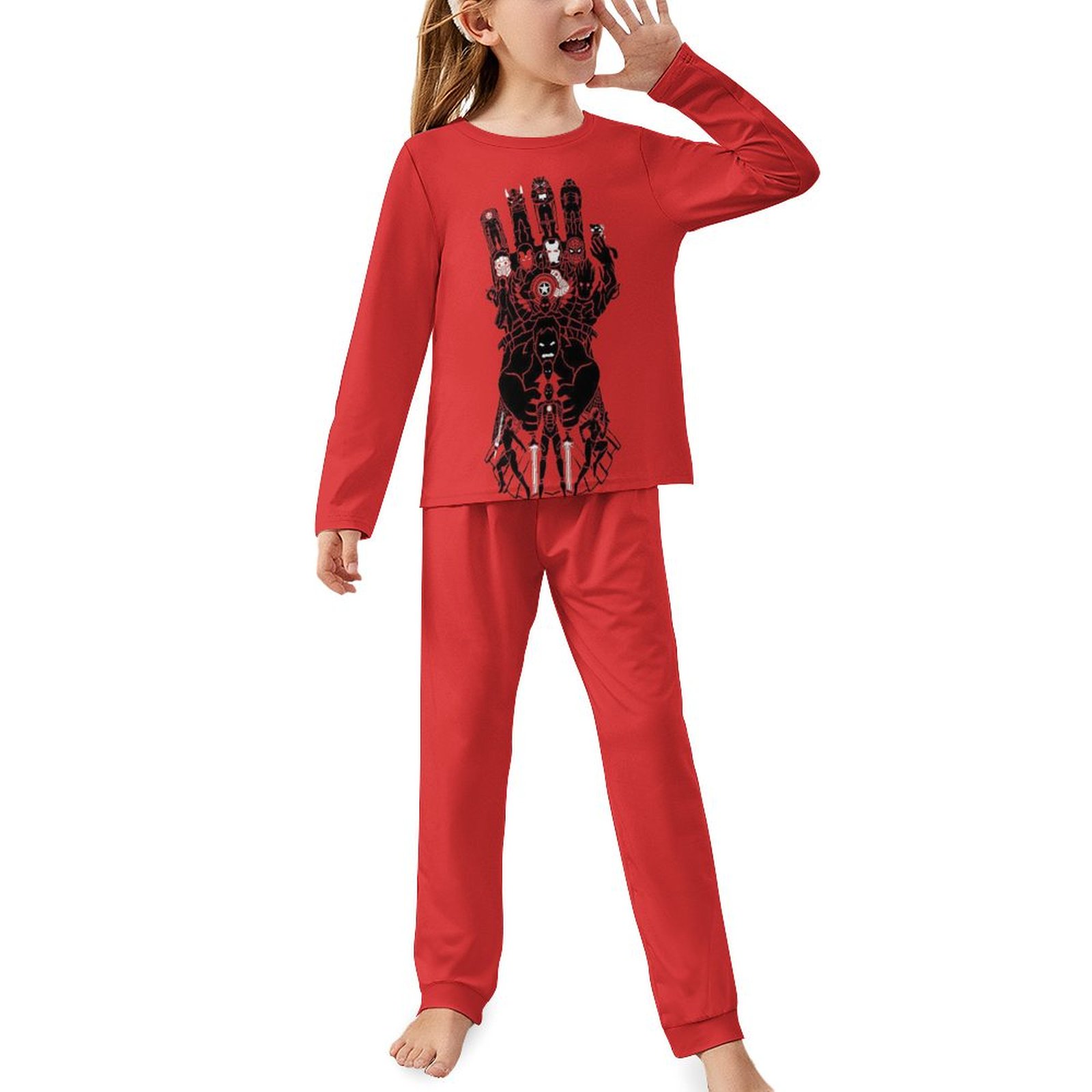 Captain America Child Pajamas Set for Boys Girls 6 Sizes, Long Sleeve ...