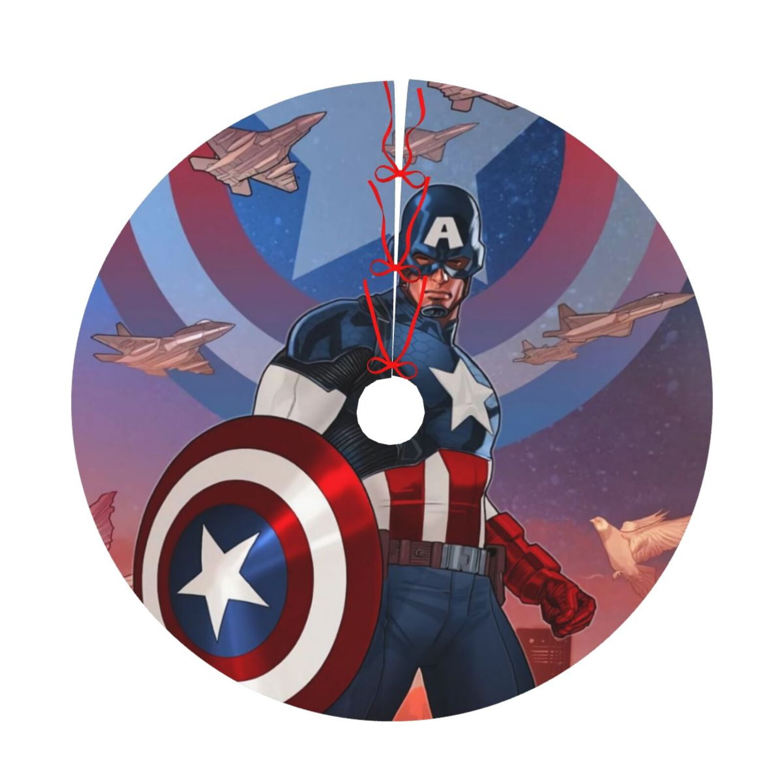 Captain-America Christmas Tree Skirt Xmas Tree Mat Christmas Tree ...