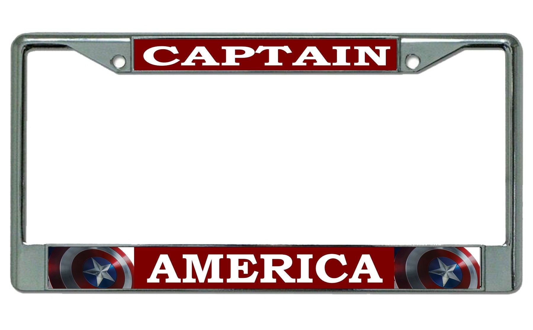 Captain America Chrome License Plate Frame - Walmart.com