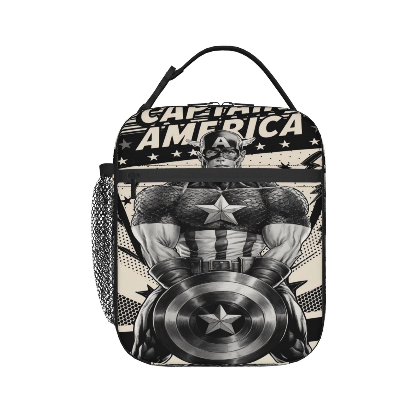 Captain America Comic Book Wallpaper Lunch Box for Men/Women,Insulated ...